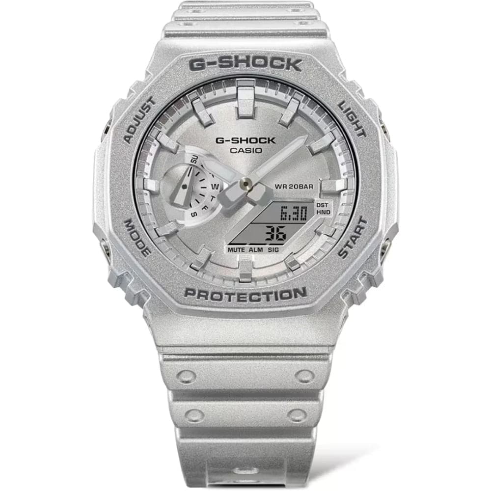 Casio G-Shock Silver Dial & Resin Strap Unisex Watch GA-2100FF-8ADR-P – H2 Hub
