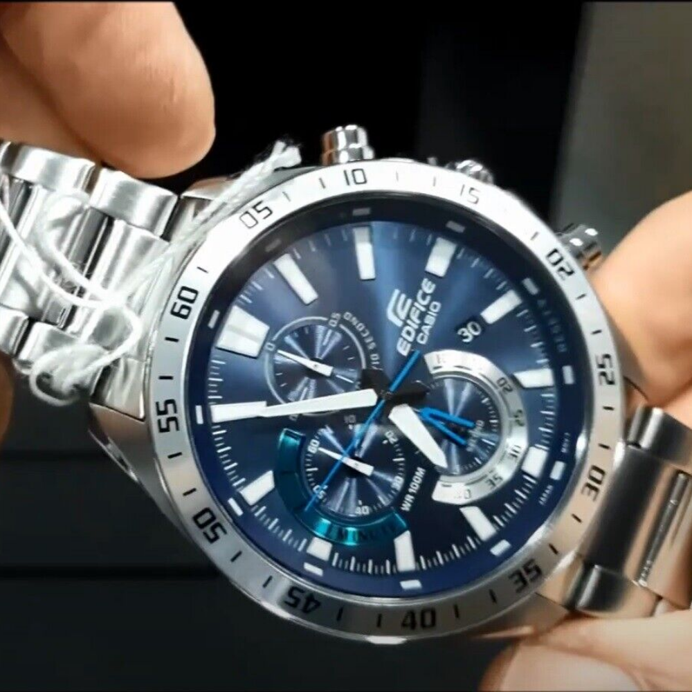 Casio Edifice EFV-620D-2AVUDF Blue Dial Stainless Steel Men's Watch – H2 Hub