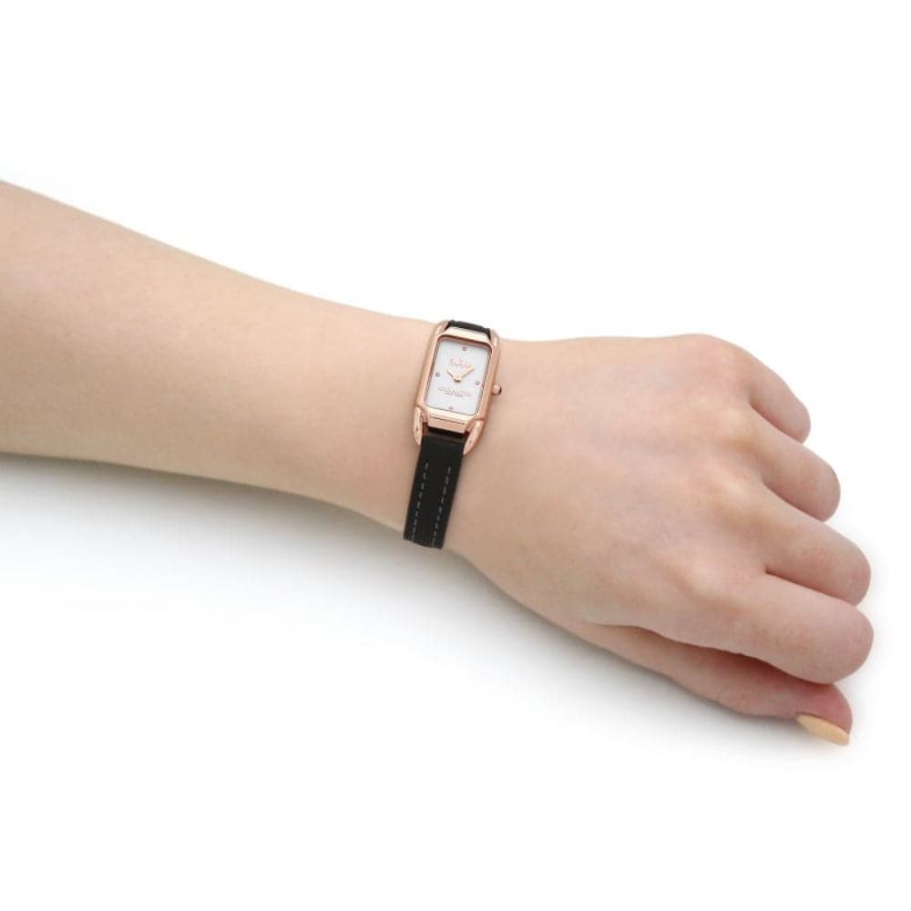 Coach New York Cadie Black Leather Strap Women Watch 14504027 – H2 Hub