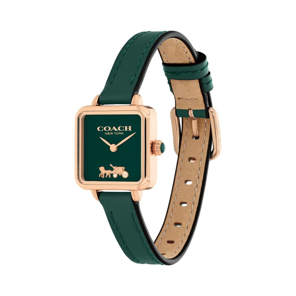 Coach New York Green Dial Leather Strap Women Watch 14504227 – H2 Hub