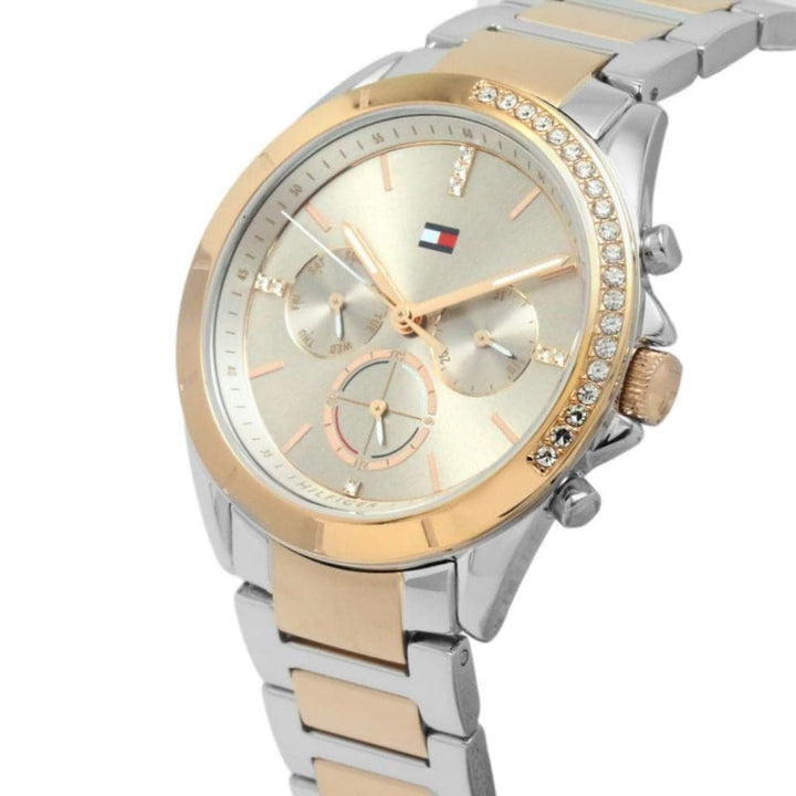 Tommy Hilfiger Chronograph Two-Tone Stainless Steel Strap Women Watch ...