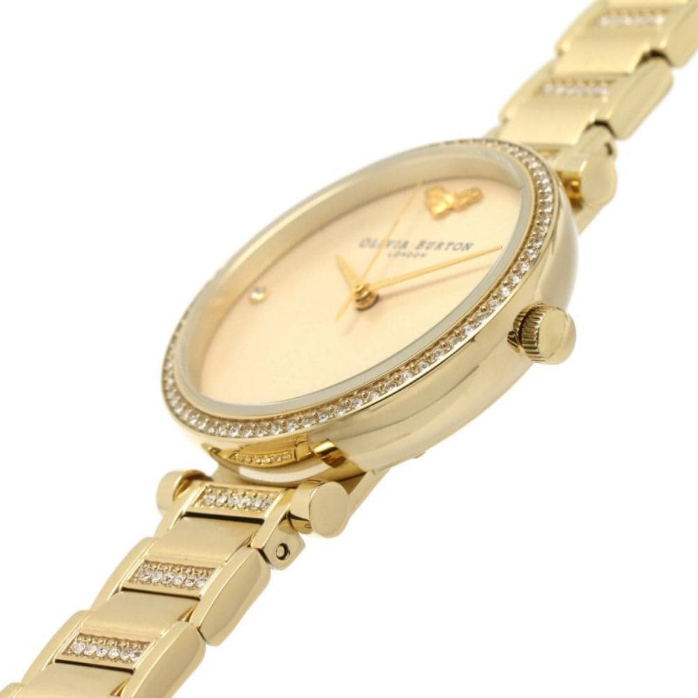 Olivia Burton Belgrave Nude and Gold Stainless Steel Women Watch 24000 ...