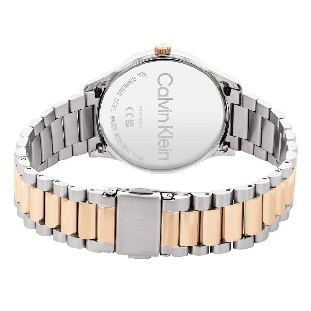 Calvin Klein Silver Dial Two-Tone Stainless Steel Strap Unisex Watch 2 ...
