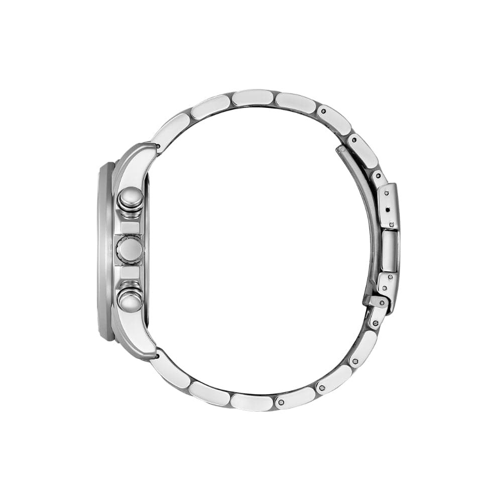 Citizen Eco-Drive Chronograph Silver Stainless Steel Strap Men Watch A ...