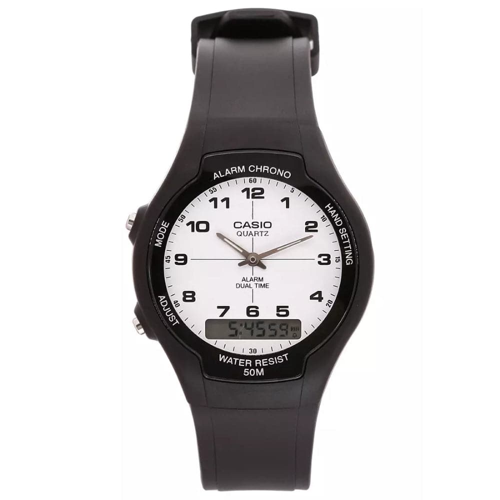 CASIO GENERAL AW-90H-7BVDF ANALOG DUAL TIME MEN'S WATCH – H2 Hub