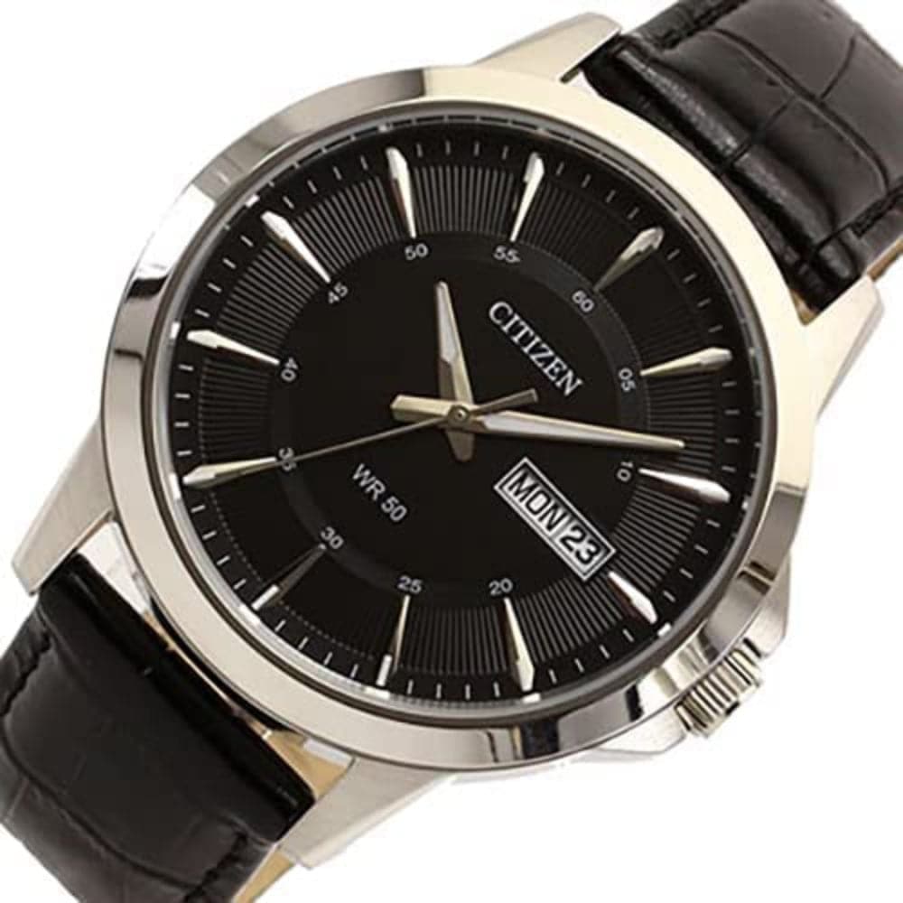 Citizen Black Dial Leather Strap Men Watch BF2011-01E – H2 Hub