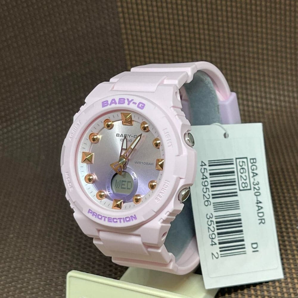 Casio Baby-G BGA-320 Series Pink Resin Strap Women Watch BGA-320-4ADR ...