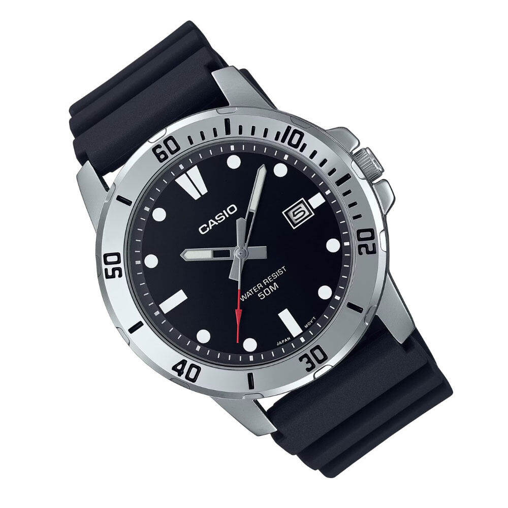 Casio General Resin Black Strap Analog Men's Watch MTP-VD01-1EVUDF – H2 Hub