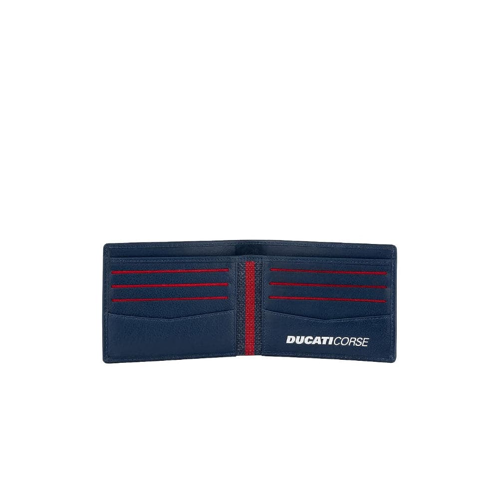 Ducati Wallet Corse Blue Genuine Leather Men DTLGW2000202 – H2 Hub