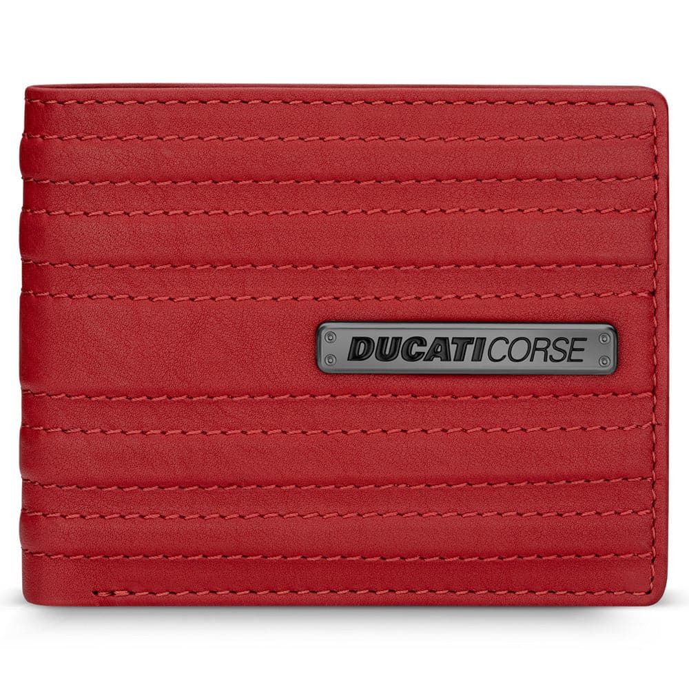 Ducati Wallet Corse Red Genuine Leather for Men DTLGW2200102 – H2 Hub