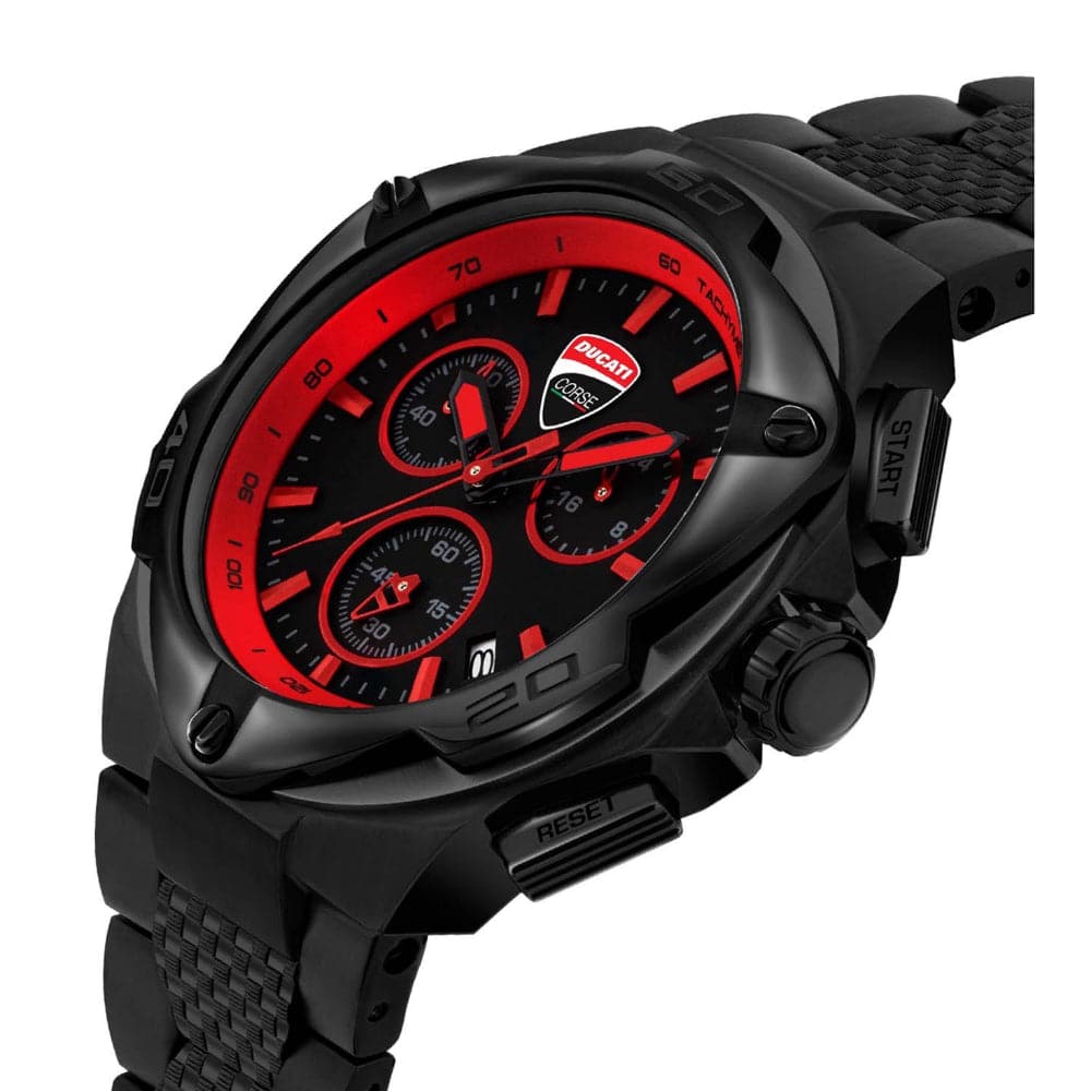 Ducati Corse Chronograph Black Dial Stainless Steel Strap Men Watch DT ...