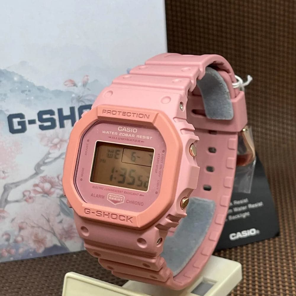 Casio G-Shock Digital Pink Resin Strap Women Watch DW-5610SL-4A4DR-P ...