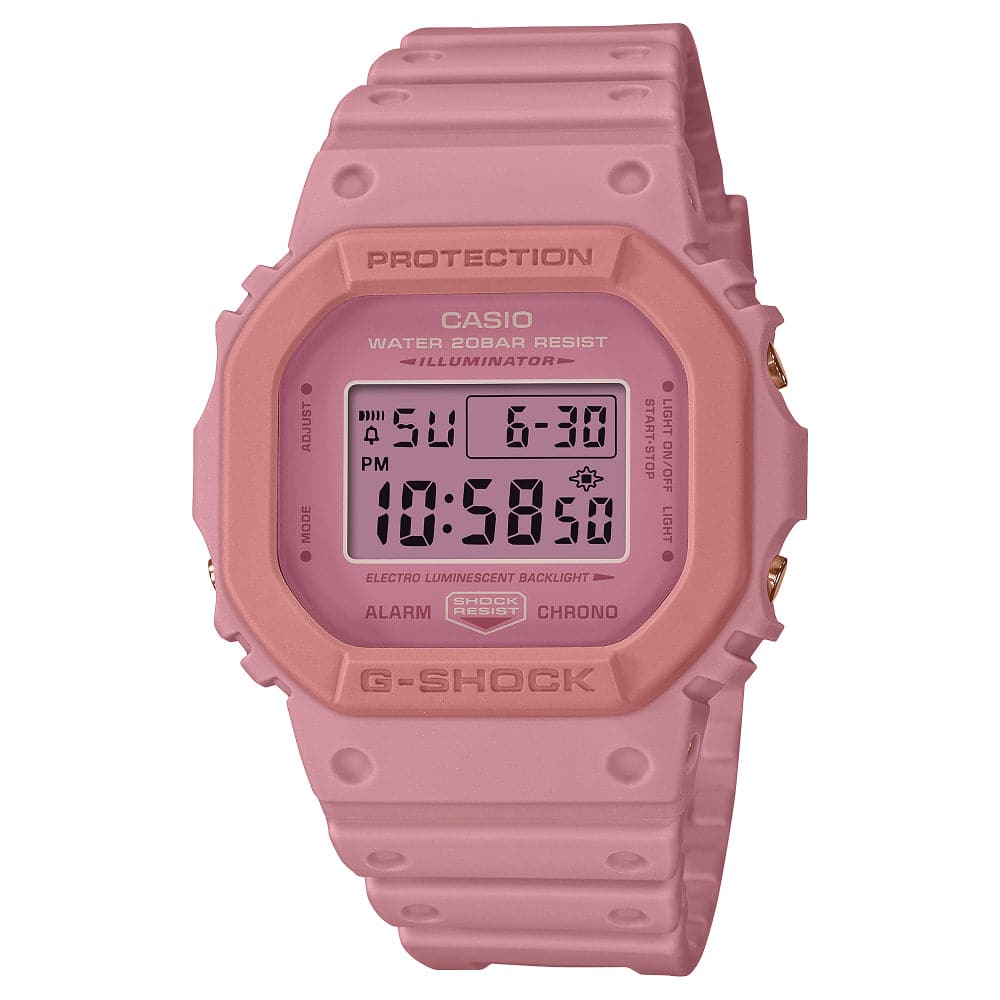 Casio G-Shock Digital Pink Resin Strap Women Watch DW-5610SL-4A4DR-P ...
