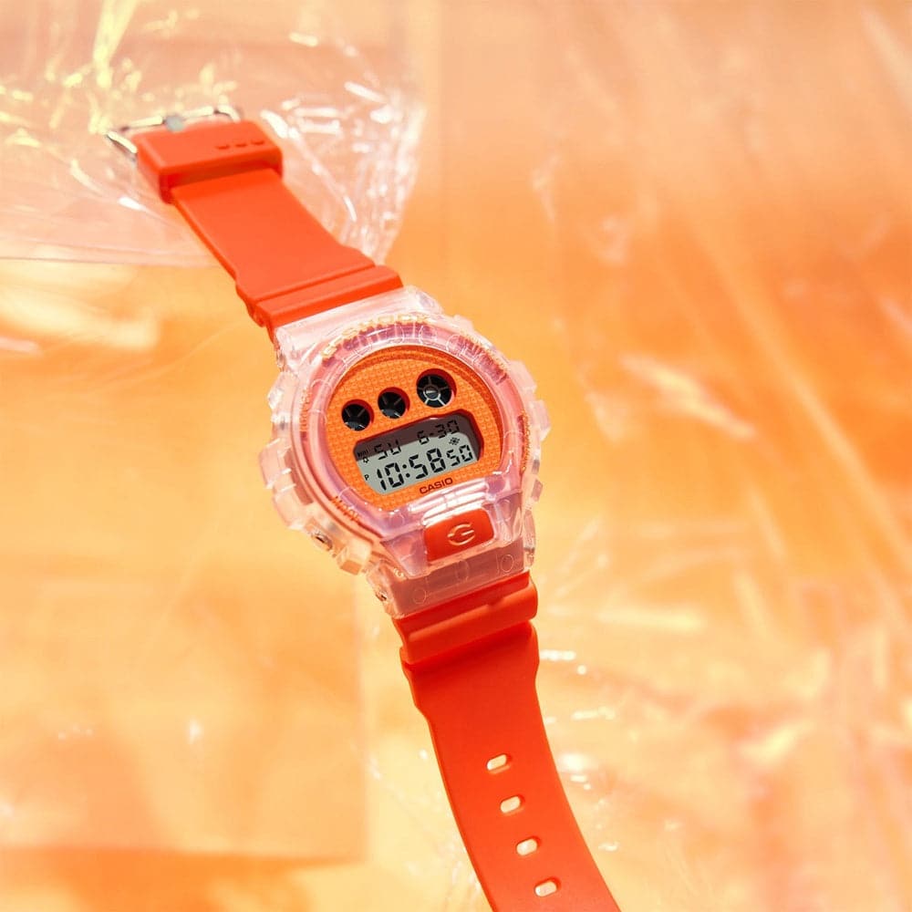 Casio G-Shock Digital Orange Resin Strap Unisex Watch DW-6900GL-4DR ...