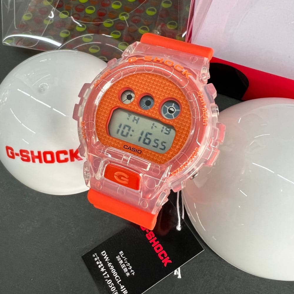 Casio G-Shock Digital Orange Resin Strap Unisex Watch DW-6900GL-4DR ...