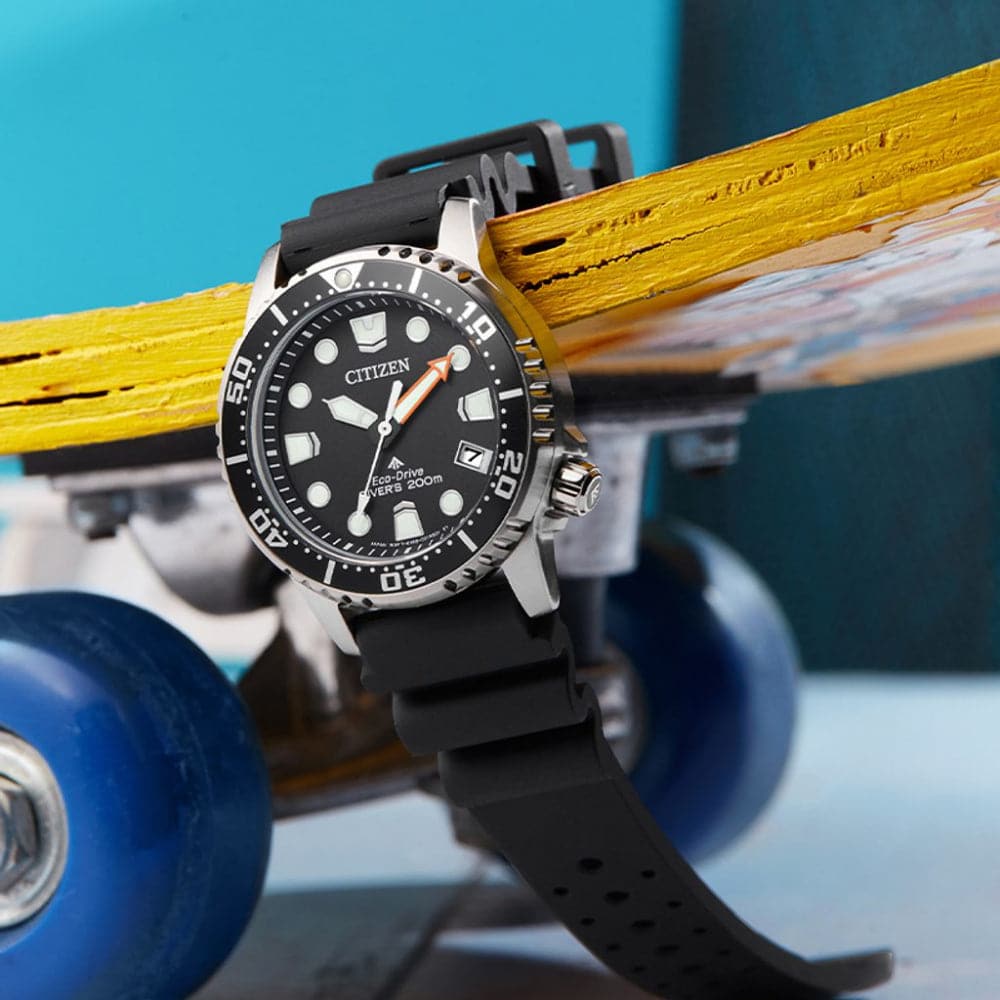 Citizen Promaster Eco-Drive Black Polyurethane Strap Men Watch EO2020 ...