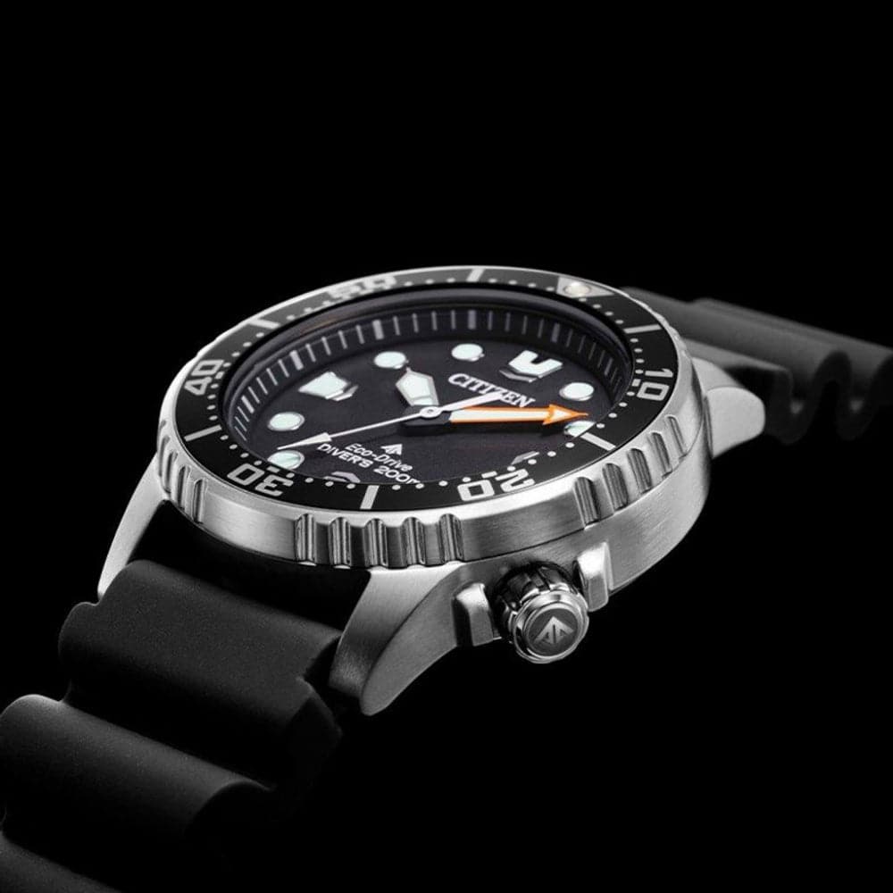 Citizen Promaster Eco-Drive Black Polyurethane Strap Men Watch EO2020 ...