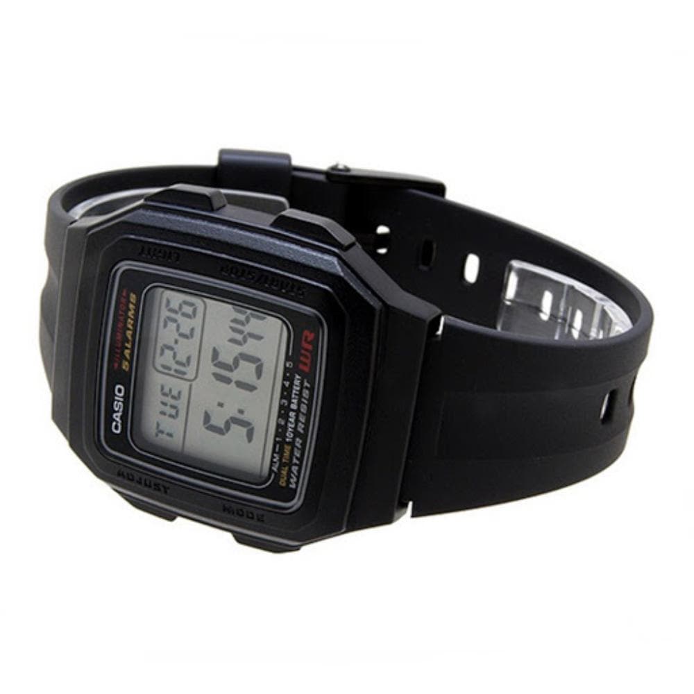 Casio General Digital Black Resin Strap Men Watch F-201WA-1ADF-P – H2 Hub