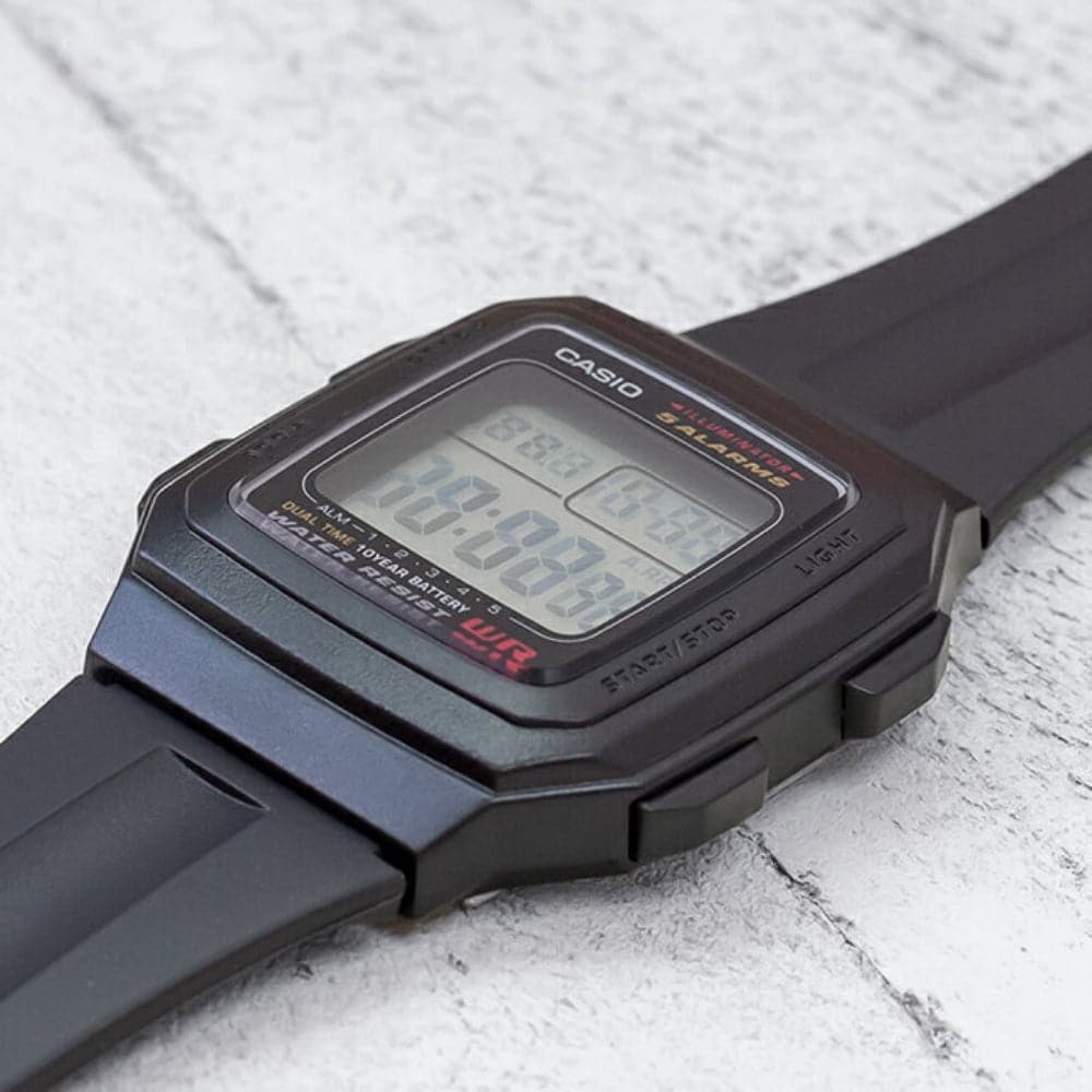 Casio General Digital Black Resin Strap Men Watch F-201WA-1ADF-P – H2 Hub