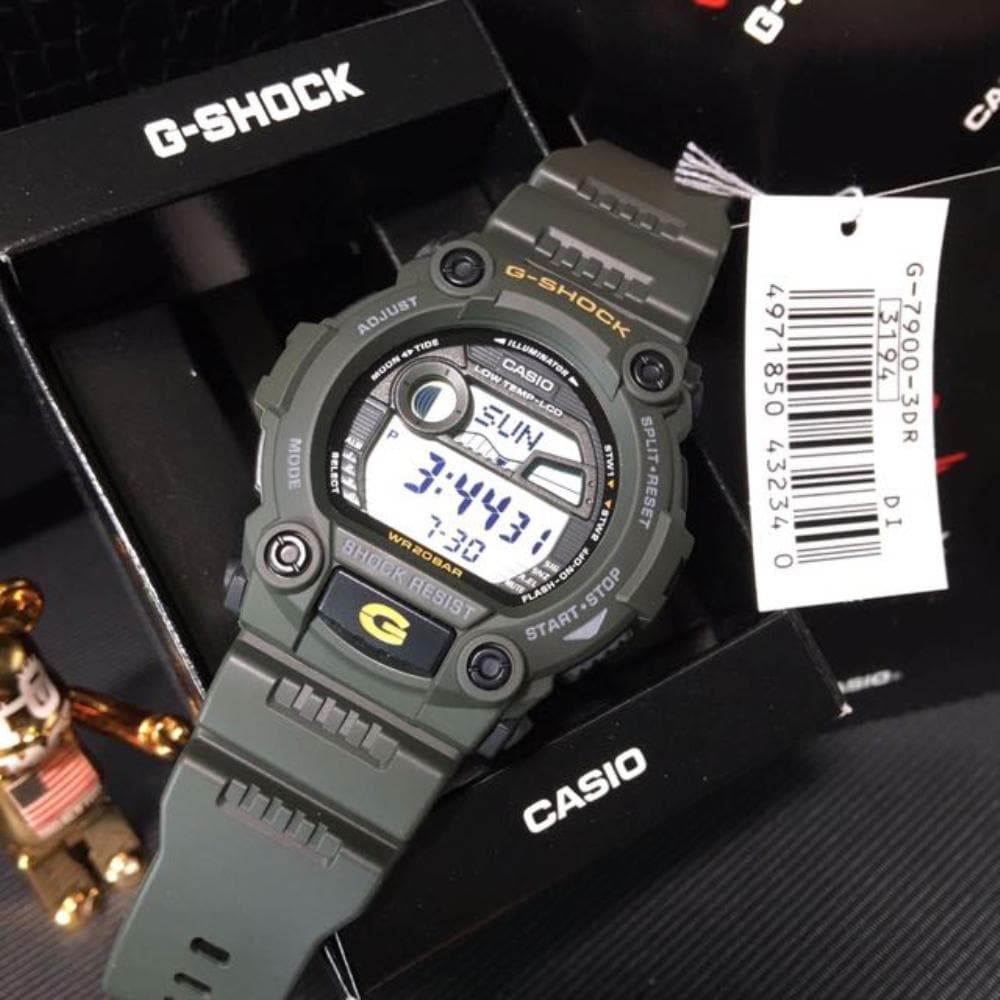 Casio G-Shock Digital Black Resin Strap Men Watch G-7900-3DR-P – H2 Hub