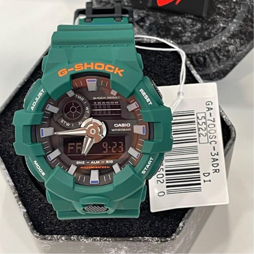 Casio G-Shock Green Resin Strap Men Watch GA-700SC-3ADR-P – H2 Hub