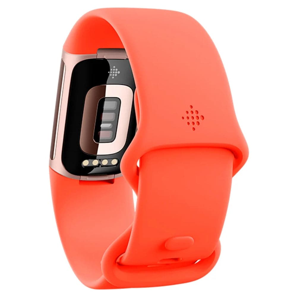 Fitbit Charge 6, Coral/Champagne Gold Silicone Strap Unisex Smartwatch ...