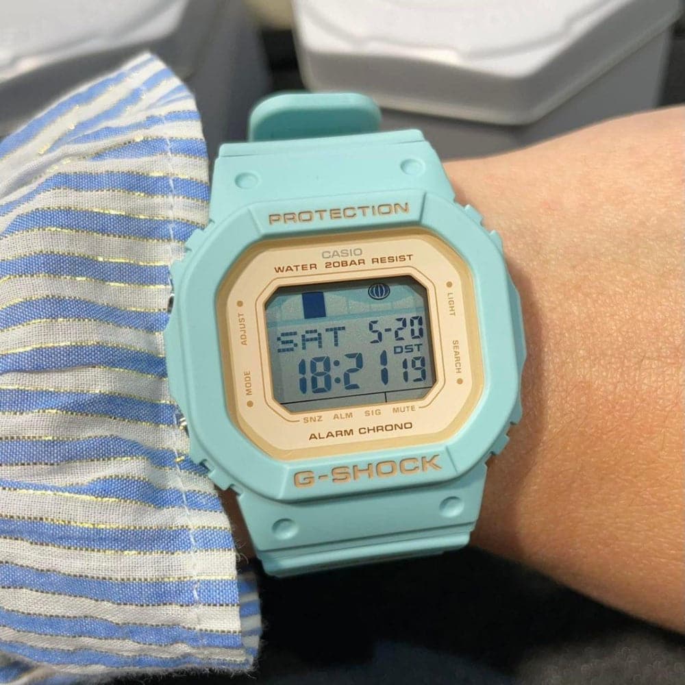 Casio G-Shock G-Lide Digital Turquoise Resin Strap Women Watch GLX-S56 ...