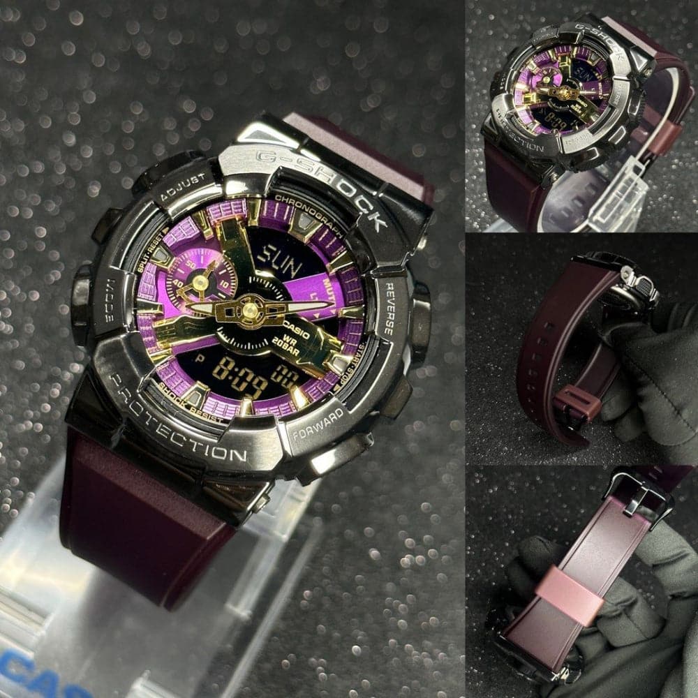 Casio G-Shock Digital-Analogue Purple Resin Strap Men Watch GM-110CL-6 ...