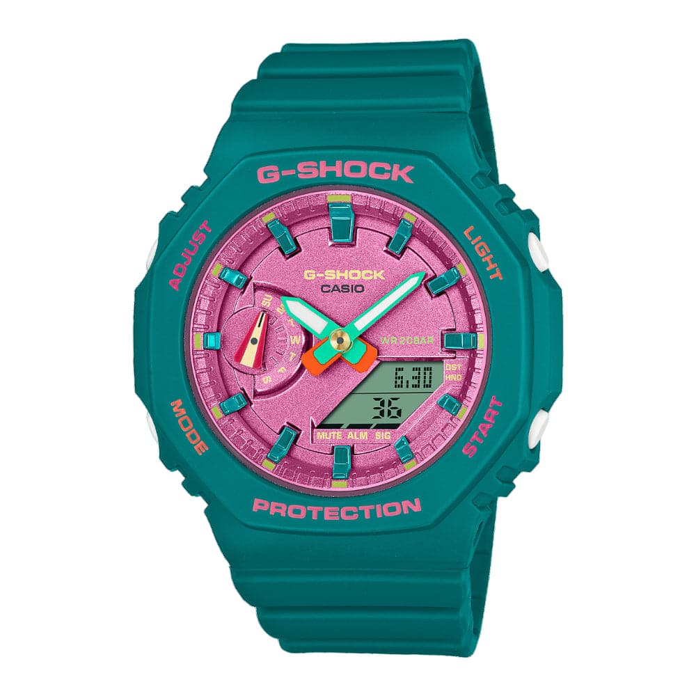 Casio G-Shock Turquoise Green Resin Strap Women Watch GMA-S2100BS-3ADR ...