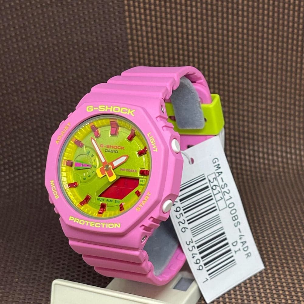 Casio G-Shock Pink Resin Strap Women Watch GMA-S2100BS-4ADR-P – H2 Hub