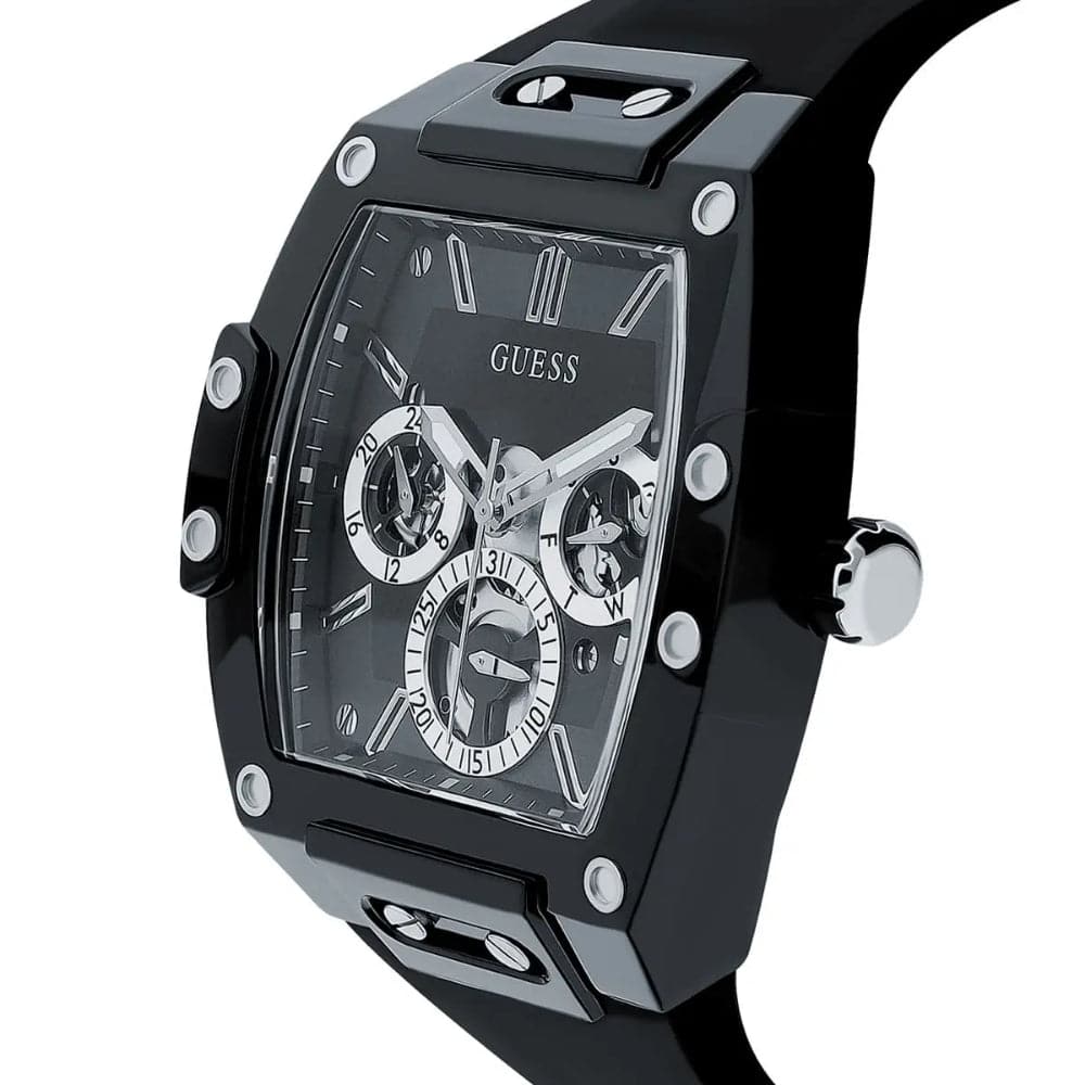 Guess Multifunction Black Dial & Silicone Strap Men Watch GW0203G3 – H2 Hub