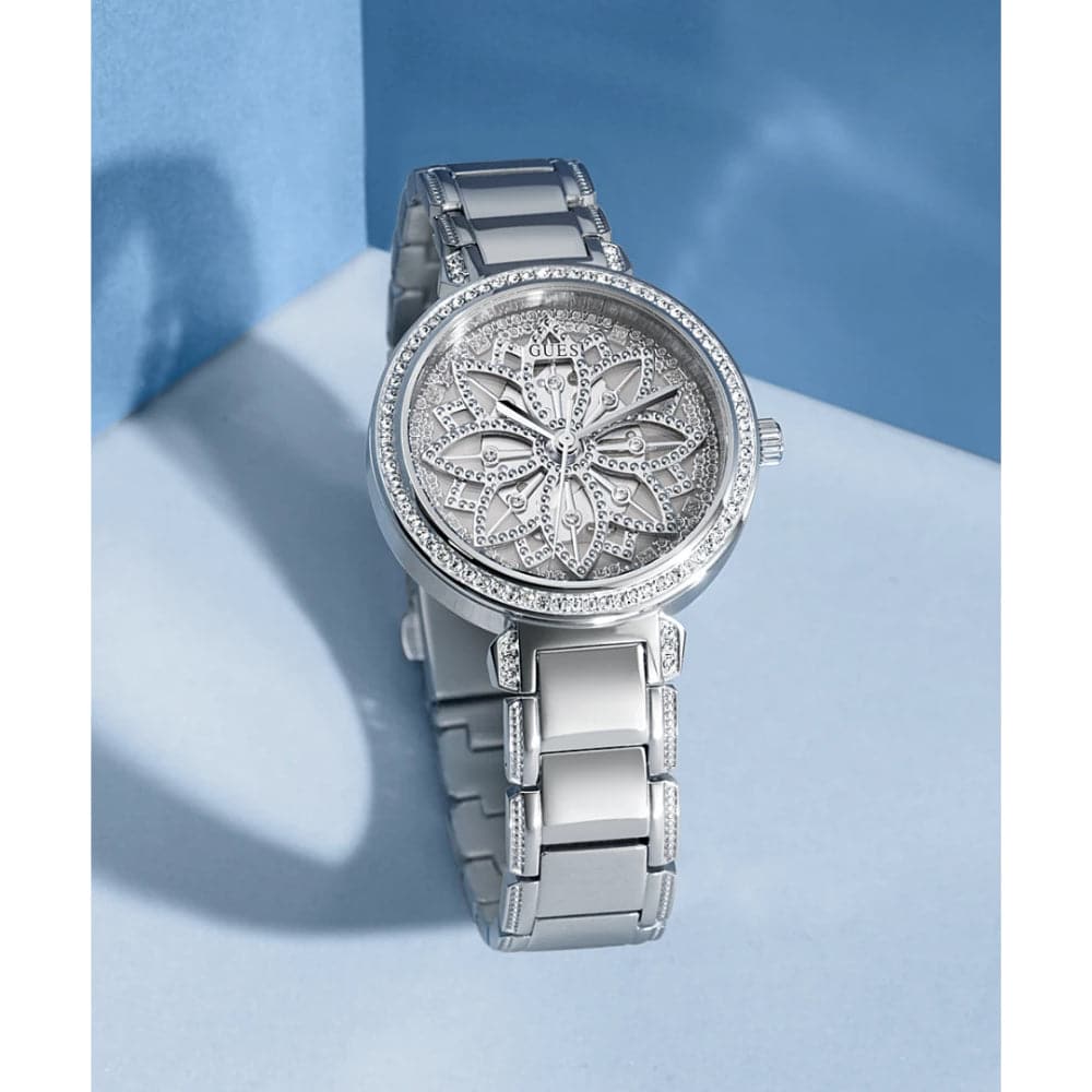 Guess Analog Silver Dial Stainless Steel Strap Women Watch GW0528L1 ...