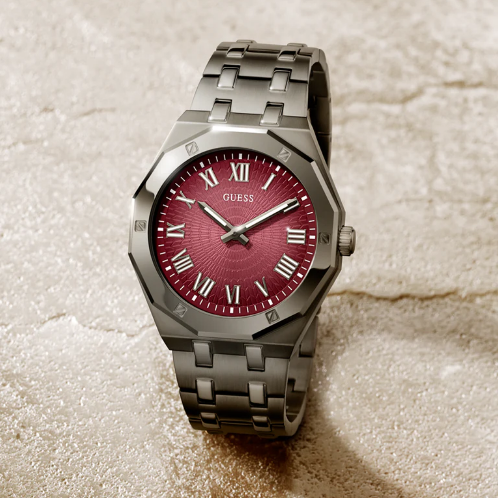 Guess Analog Gunmetal Stainless Steel Strap Men Watch GW0575G5 – H2 Hub