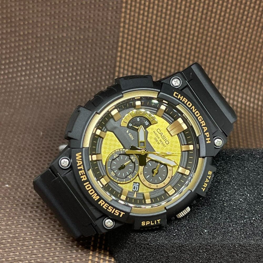 Casio General Chronograph Black Resin Strap Men Watch MCW-200H-9AVDF-P ...