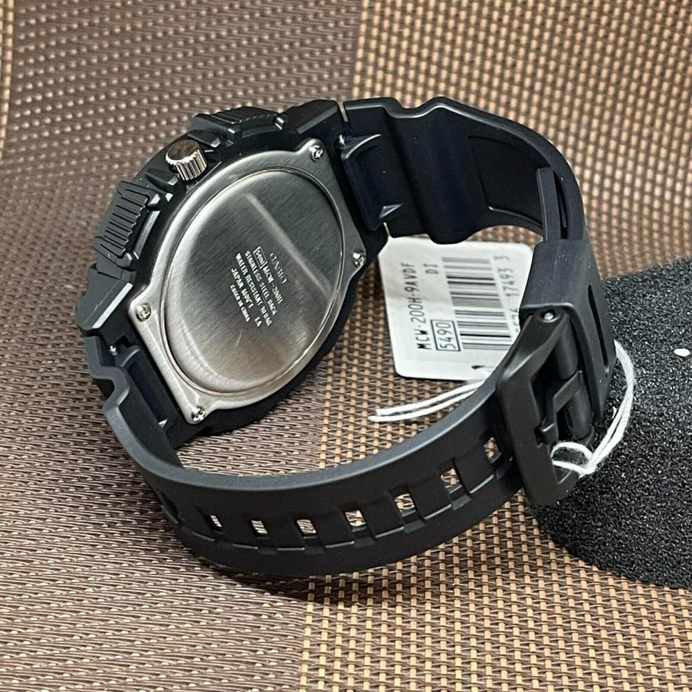 Casio General Chronograph Black Resin Strap Men Watch MCW-200H-9AVDF-P ...