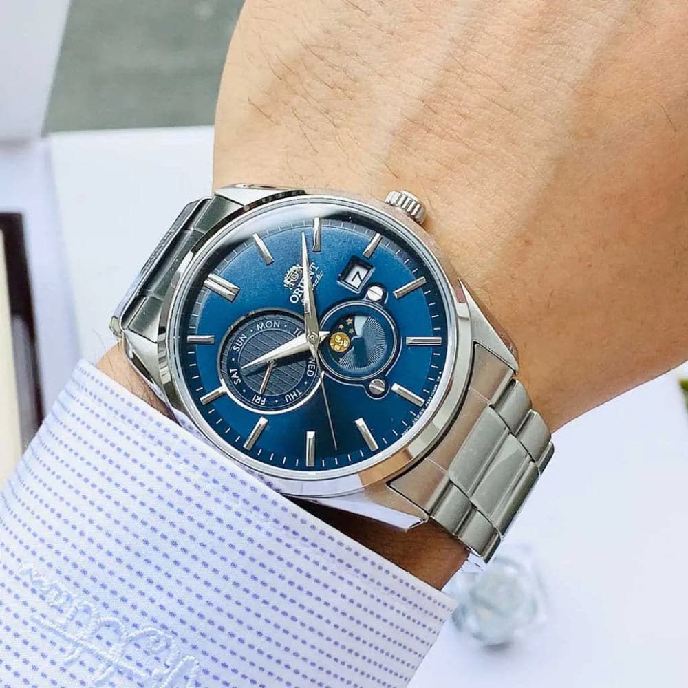 Orient Automatic Blue Dial Silver Stainless Steel Starp Men Watch RA-A ...