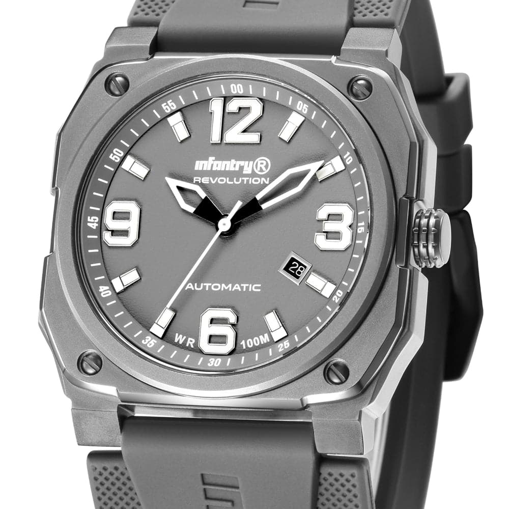 Infantry Revolution Series The Autopilot Grey Silicone Strap Men Watch – H2 Hub