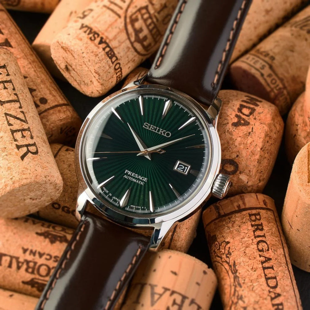 SEIKO PRESAGE SRPD37J1 COCKTAIL TIME MOCKINGBIRD GREEN MEN'S WATCH – H2 Hub