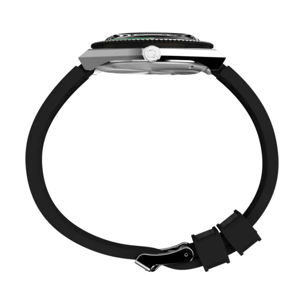 Timex Q GMT Black Synthetic Rubber Strap Men's Watch TW2W57500 – H2 Hub