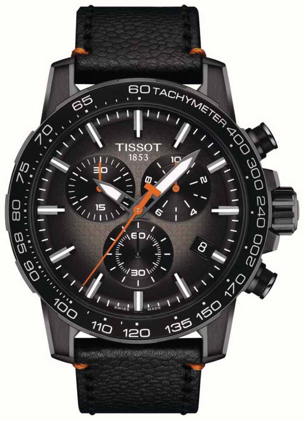 Tissot Supersport Chrono Basketball Edition Black Gradient Dial Leathe ...