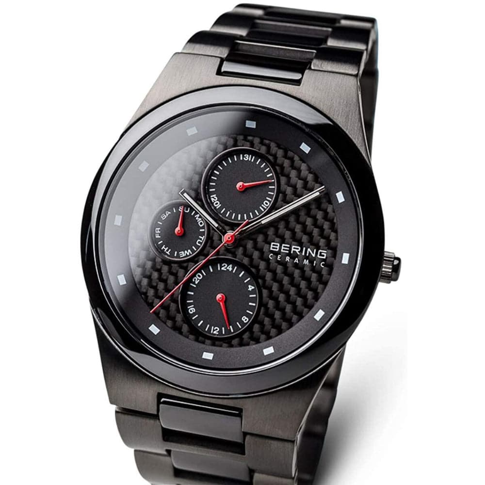 BERING 32339-782 CERAMIC COLLECTION STAINLESS STEEL BAND BLACK DIAL ME ...