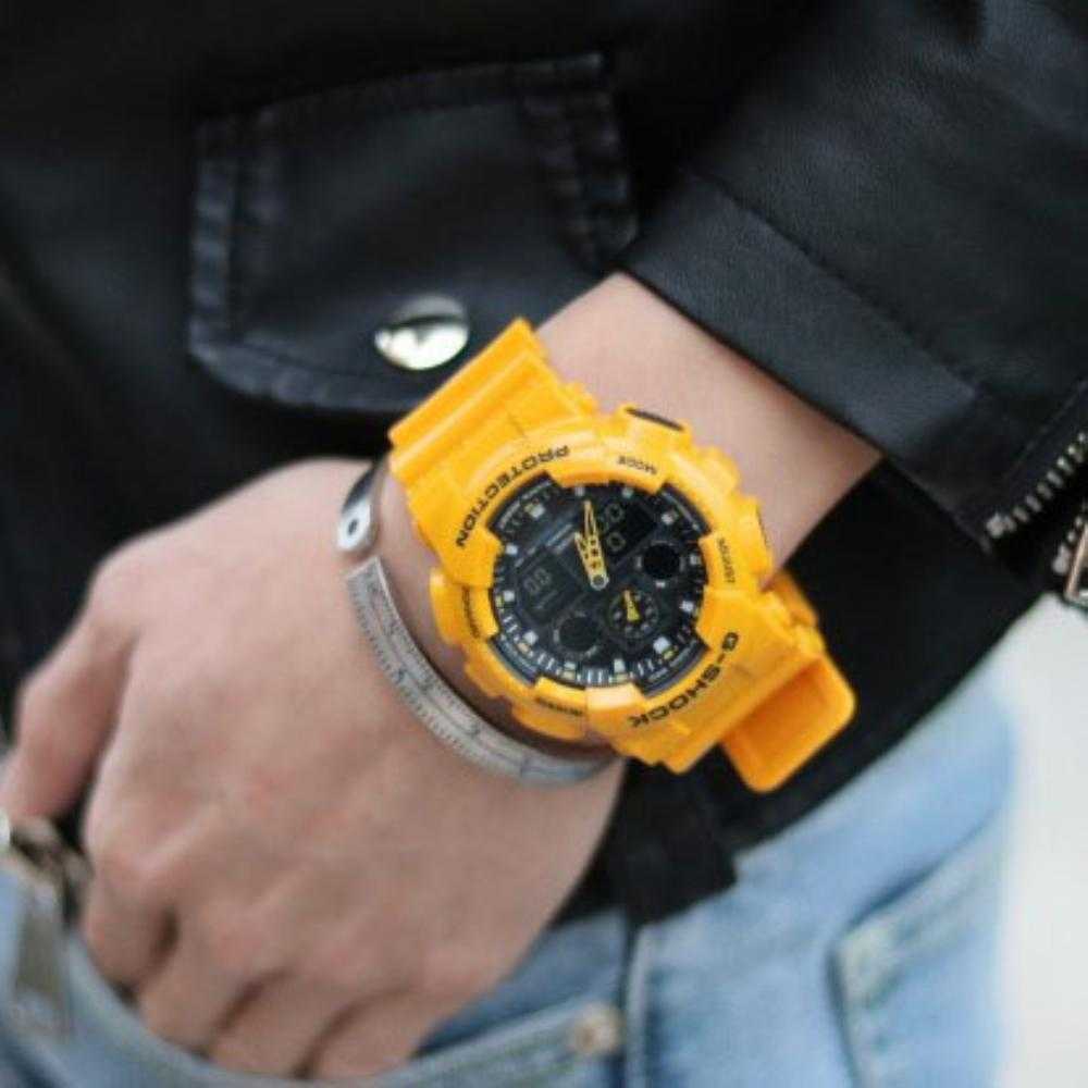 CASIO G-SHOCK GA-100A-9ADR ANALOG-DIGITAL MEN'S WATCH – H2 Hub