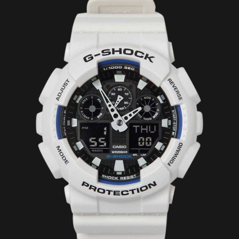 CASIO G-SHOCK GA-100B-7ADR DIGITAL QUARTZ WHITE RESIN MEN'S WATCH – H2 Hub