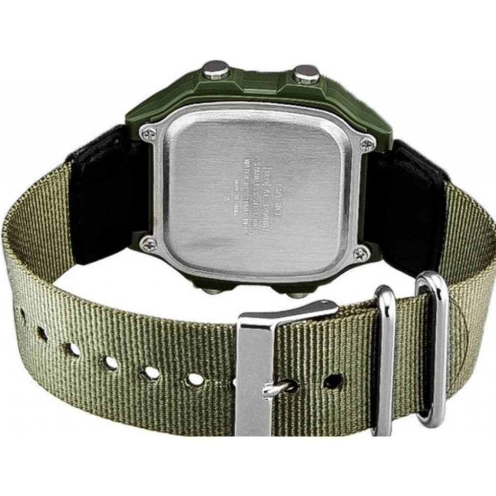 Casio Illuminator Digital Green Nylon Strap Men Watch AE-1200WHB-3BVDF ...