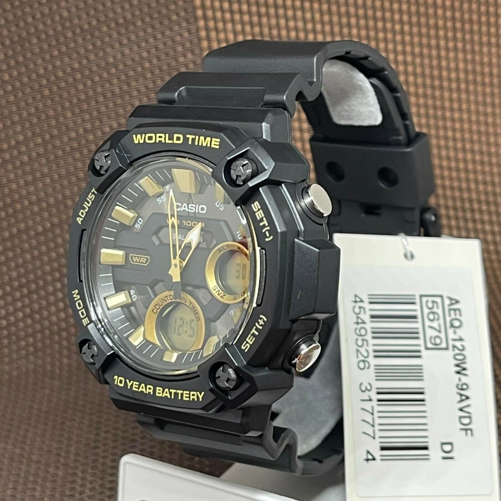 Casio General Black Analog Digital Resin Strap Men Watch AEQ-120W-9AVD – H2 Hub