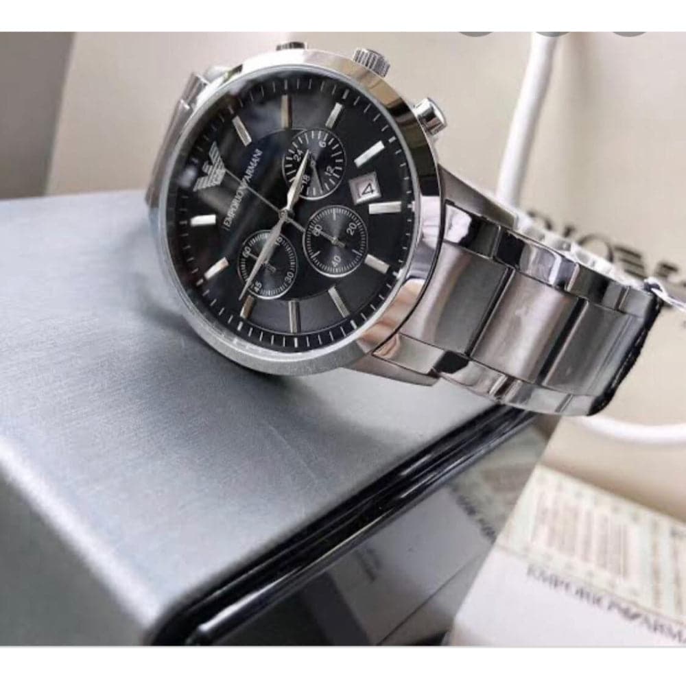 EMPORIO ARMANI CLASSIC AR2434 STAINLESS STEEL WRIST MEN'S WATCH – H2 Hub