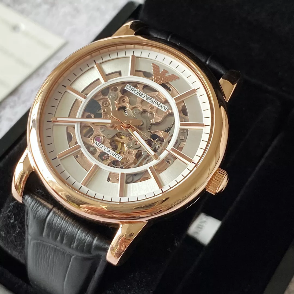 EMPORIO ARMANI AR60007 SKELETON AUTOMATIC MEN'S WATCH – H2 Hub