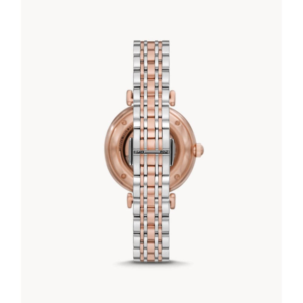 EMPORIO ARMANI MECCANICO AR60049 TWO-TONE STAINLESS STEEL WOMEN WATCH ...