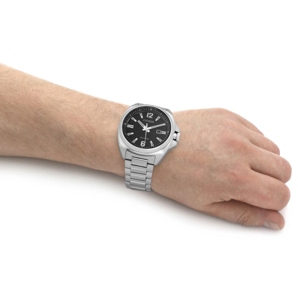 CITIZEN ECO-DRIVE BLACK DIAL STAINLESS STEEL MEN WATCH AW1720-51E – H2 Hub