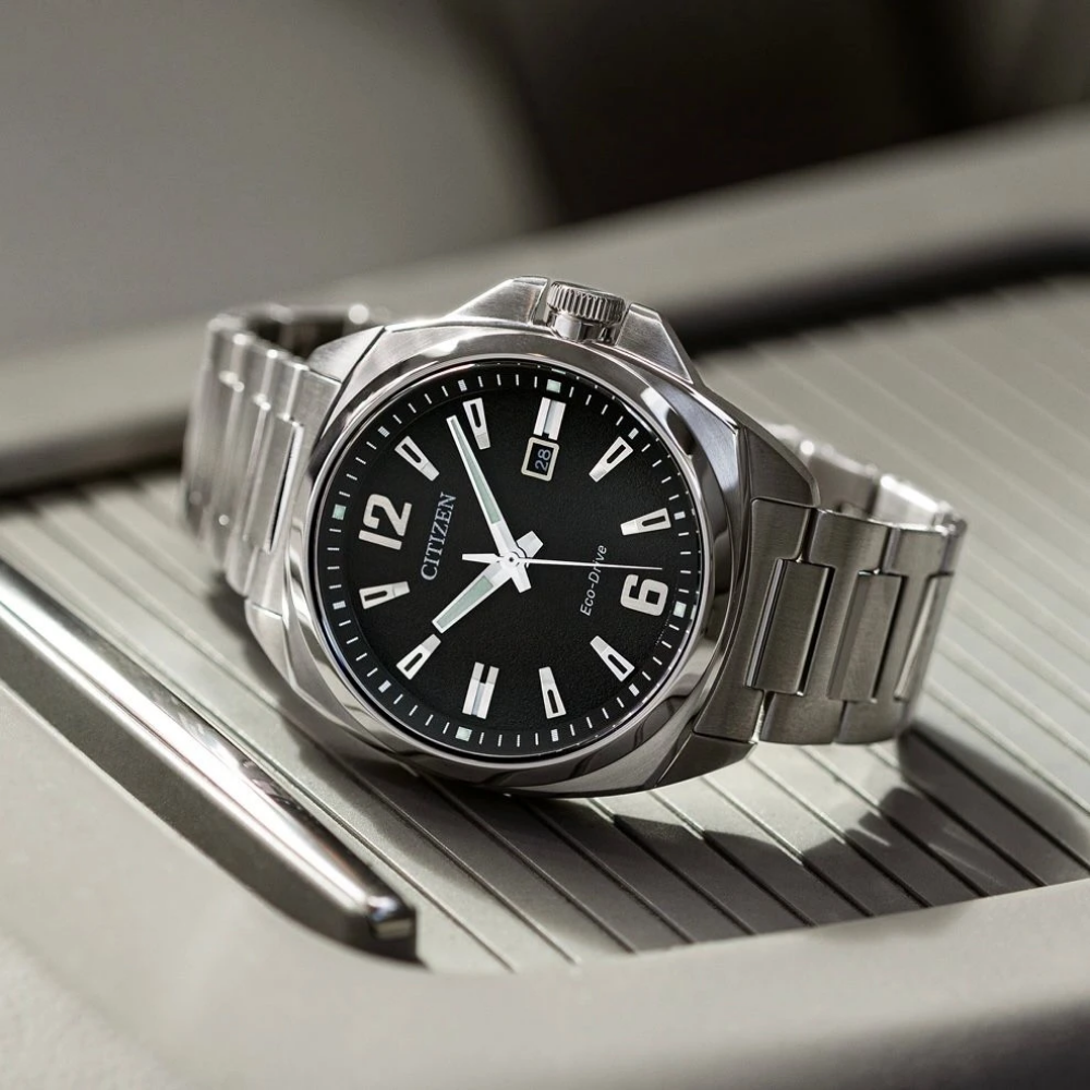 CITIZEN ECO-DRIVE BLACK DIAL STAINLESS STEEL MEN WATCH AW1720-51E – H2 Hub